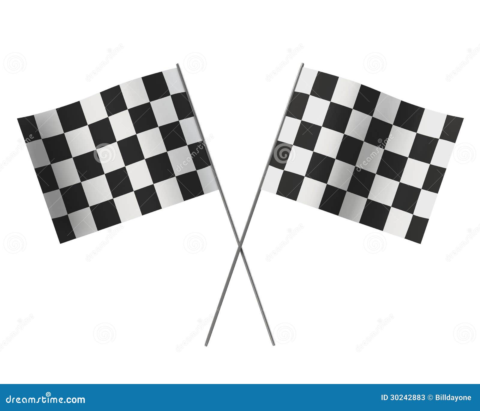 Winners Crossed Checkered Flags Stock Photos - Image: 30242883