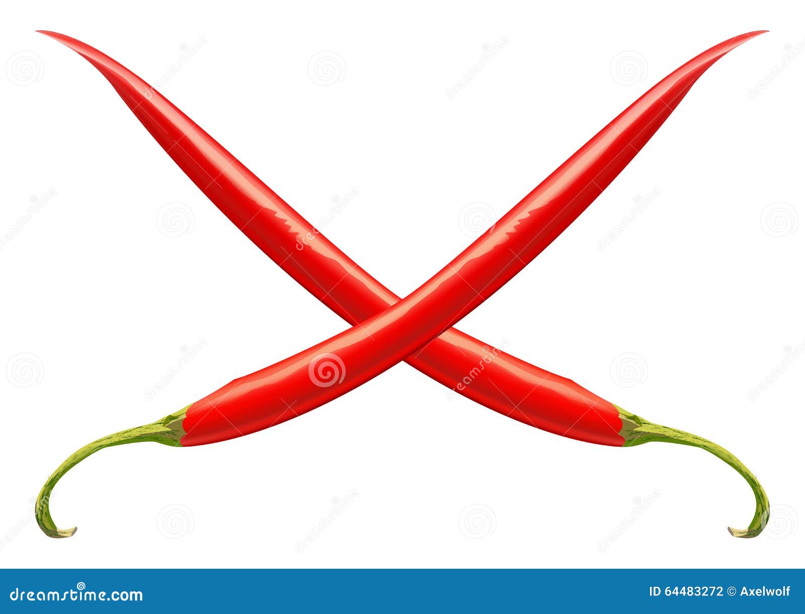 Crossed Chili Peppers, on White Stock Vector - Illustration of organic ...