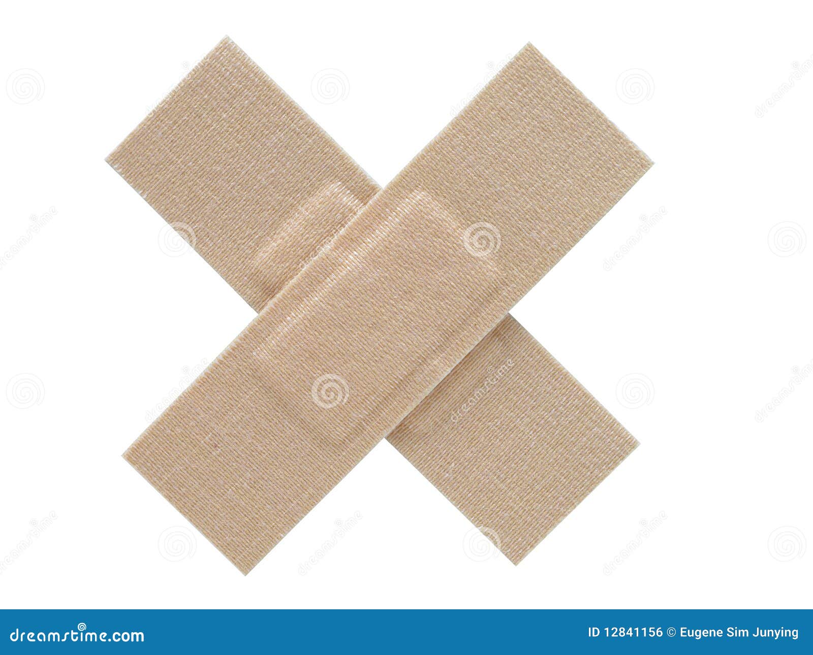 Crossed cloth plasters stock photo. Image of heal, injure - 12841156