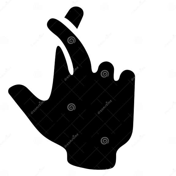 Crossed Fingers Vector Illustration by Crafteroks Stock Vector ...