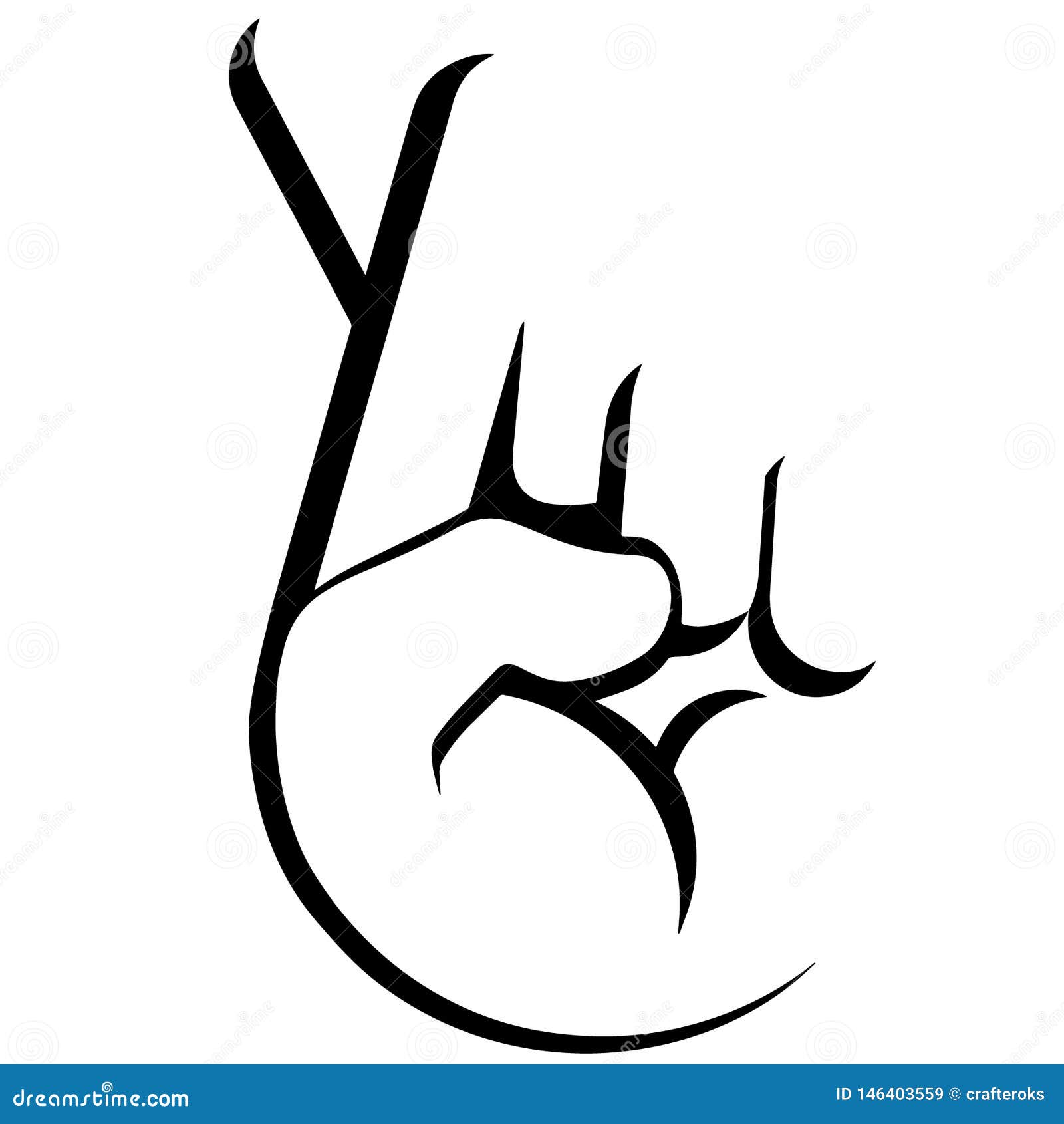 Crossed Fingers Vector Illustration by Crafteroks Stock Vector ...
