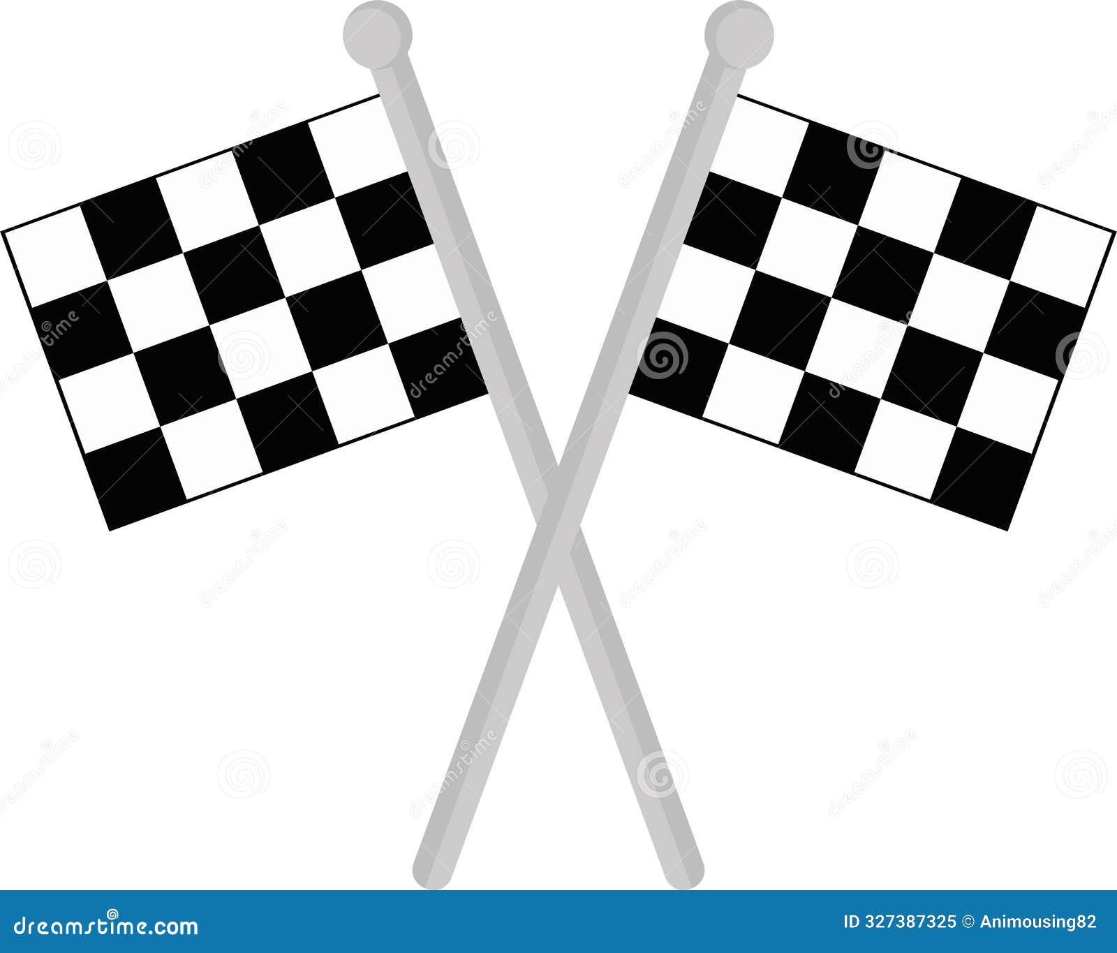 Crossed flags car race stock vector. Illustration of motor - 327387325