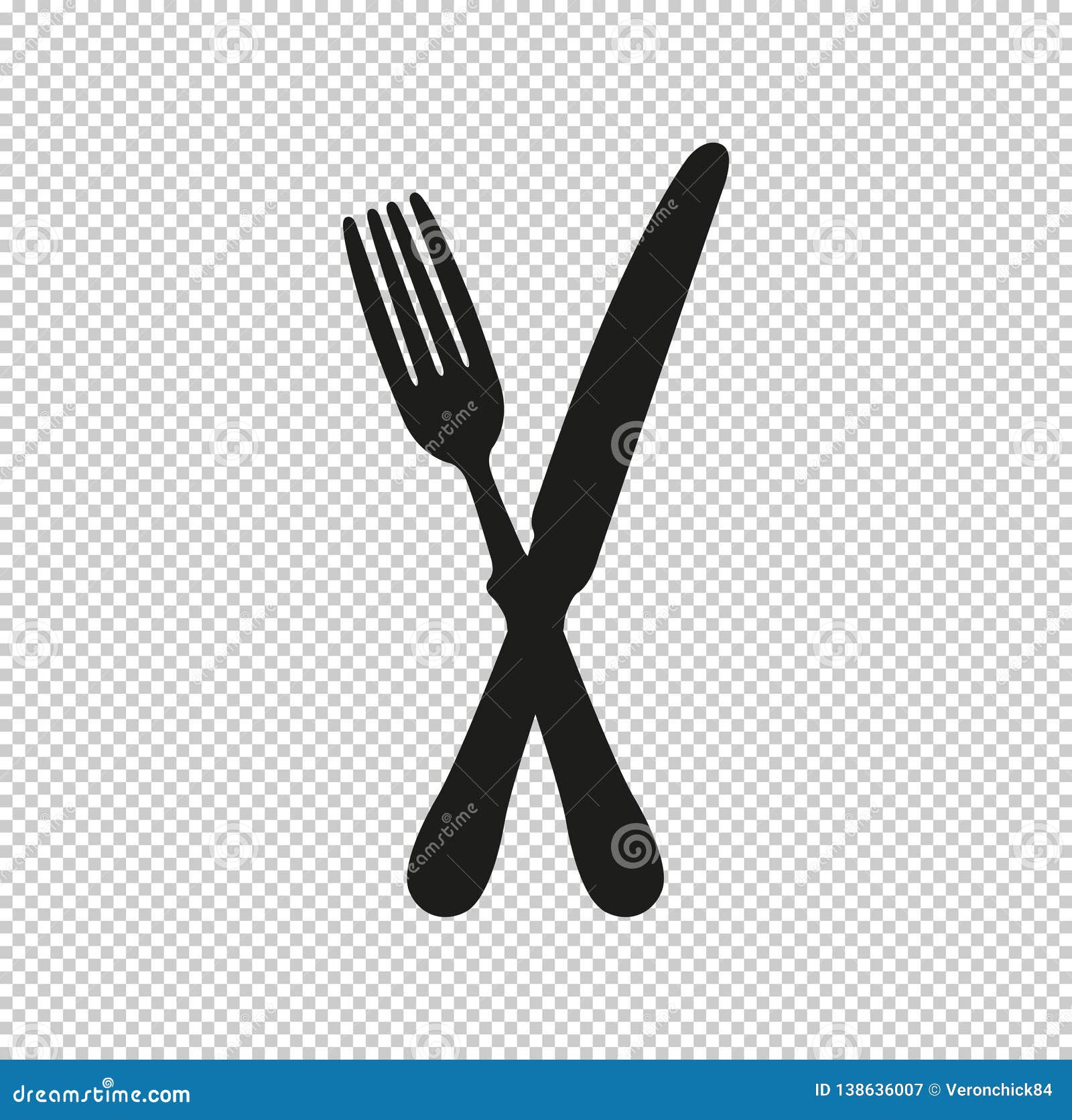Crossed Fork Over Knife - Black Vector Icon Stock Vector - Illustration ... Crossed Fork Over Knife - Black Vector Icon Stock Vector - Illustration ...