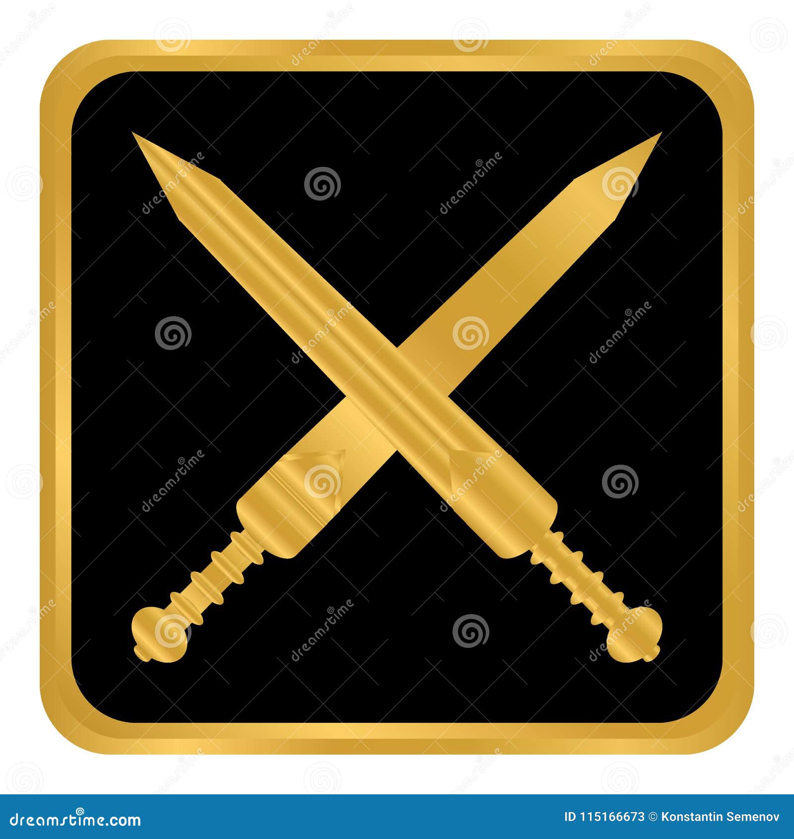 Crossed Gladius Swords Sign Icon. Stock Image | CartoonDealer.com #98170843