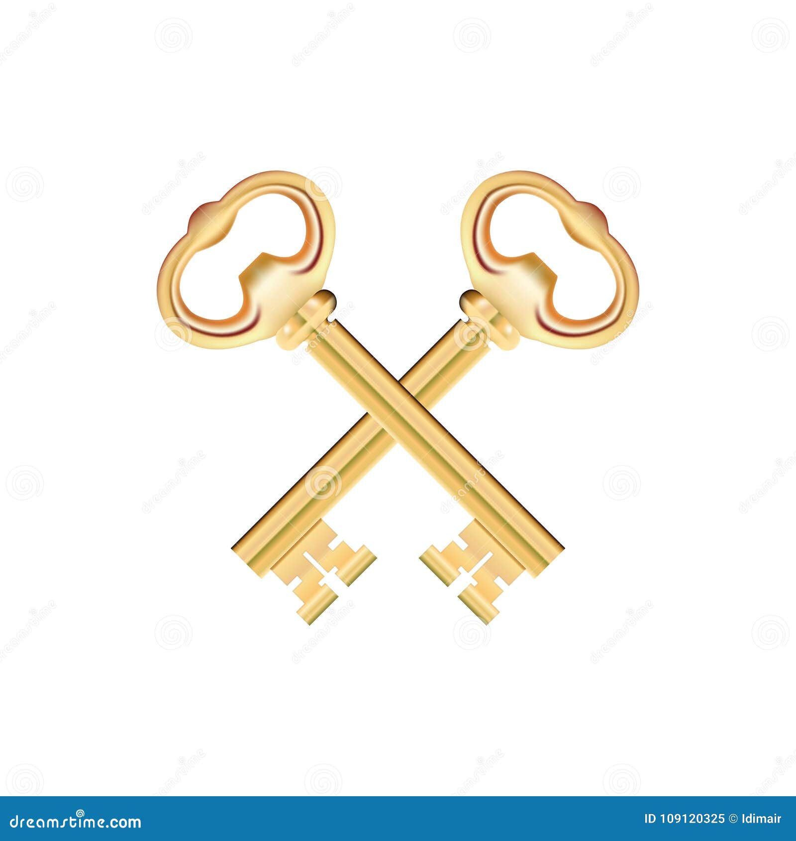 Crossed Golden Keys Isolated on White Background. Vector Stock Vector ... Crossed Golden Keys Isolated on White Background. Vector Stock Vector ...