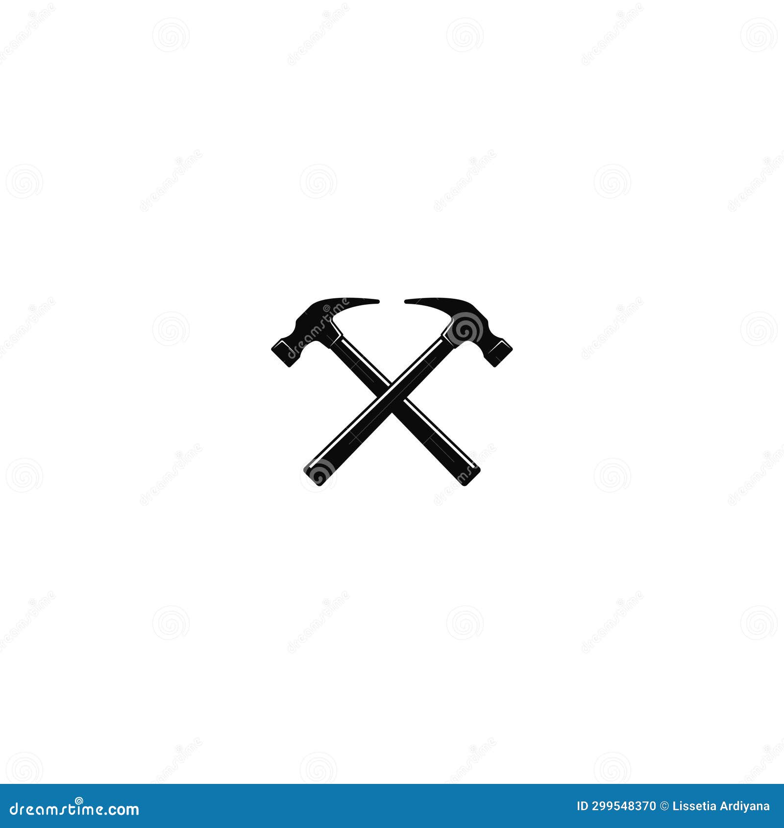 Crossed Hammers Logo Vector Graphics Stock Vector - Illustration of ...