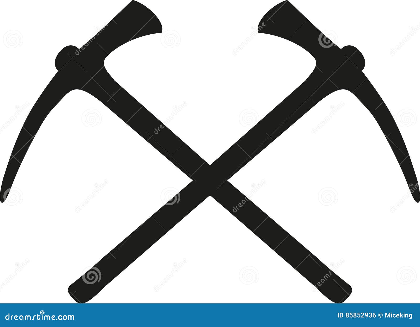 Crossed ice picks stock vector. Illustration of climber - 85852936