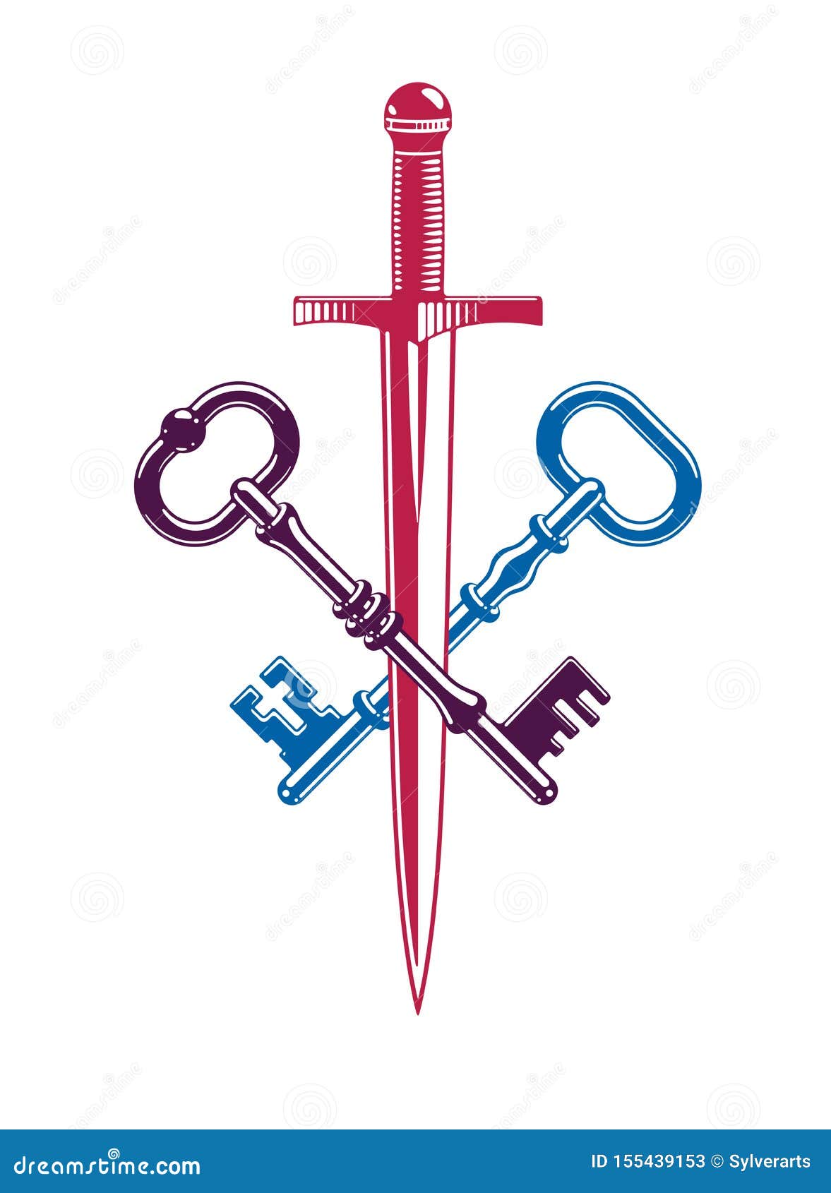 Crossed Dagger. Set Of Combat Crossed Knives. Hunter Knife. Typical ...