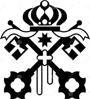 Crossed Keys Symbol Vector Original Stock Vector - Illustration of ...