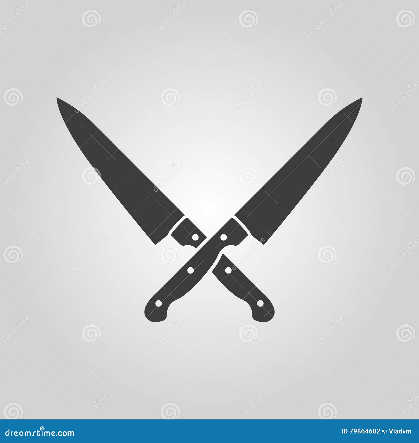 The Crossed Knives Icon. Knife and Chef, Kitchen Symbol Stock Vector ...