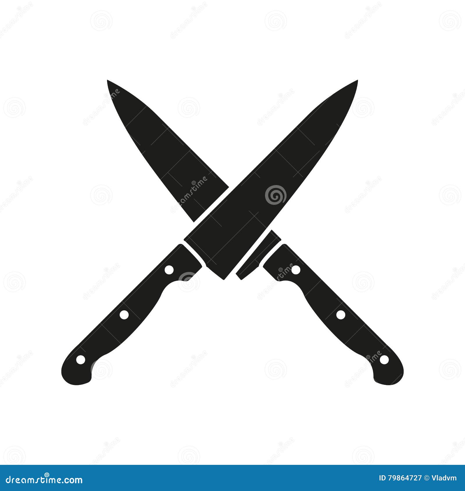The Crossed Knives Icon. Knife and Chef, Kitchen Symbol Stock Vector ...