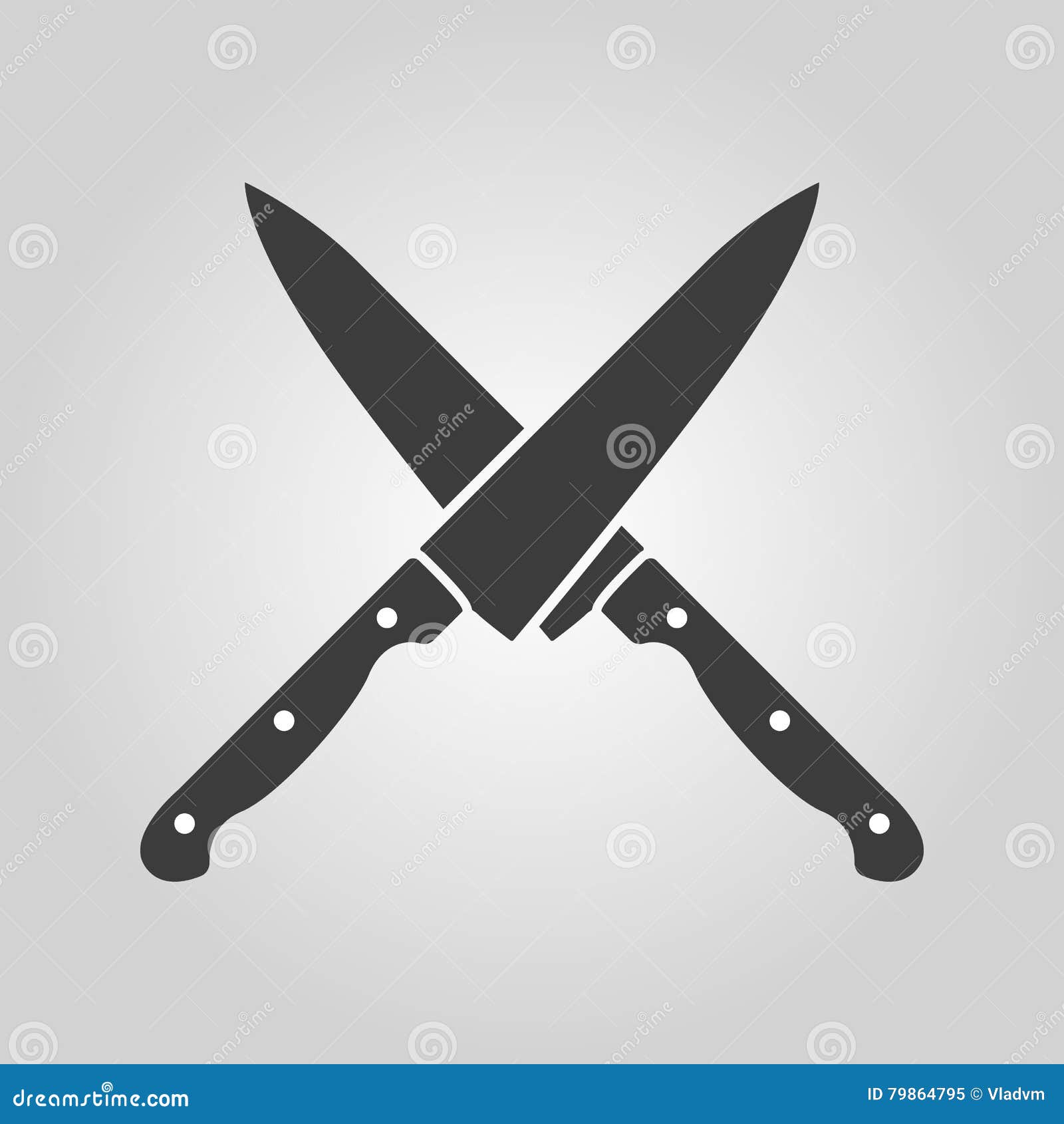 The Crossed Knives Icon. Knife and Chef, Kitchen Symbol Stock Vector ...