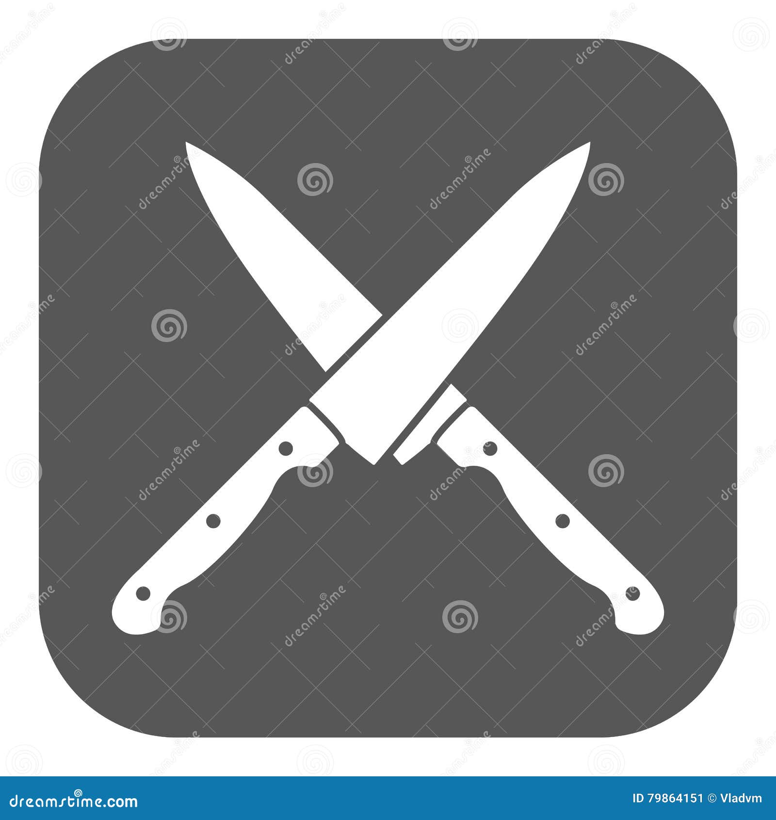 The Crossed Knives Icon. Knife and Chef, Kitchen Symbol Stock Vector ...
