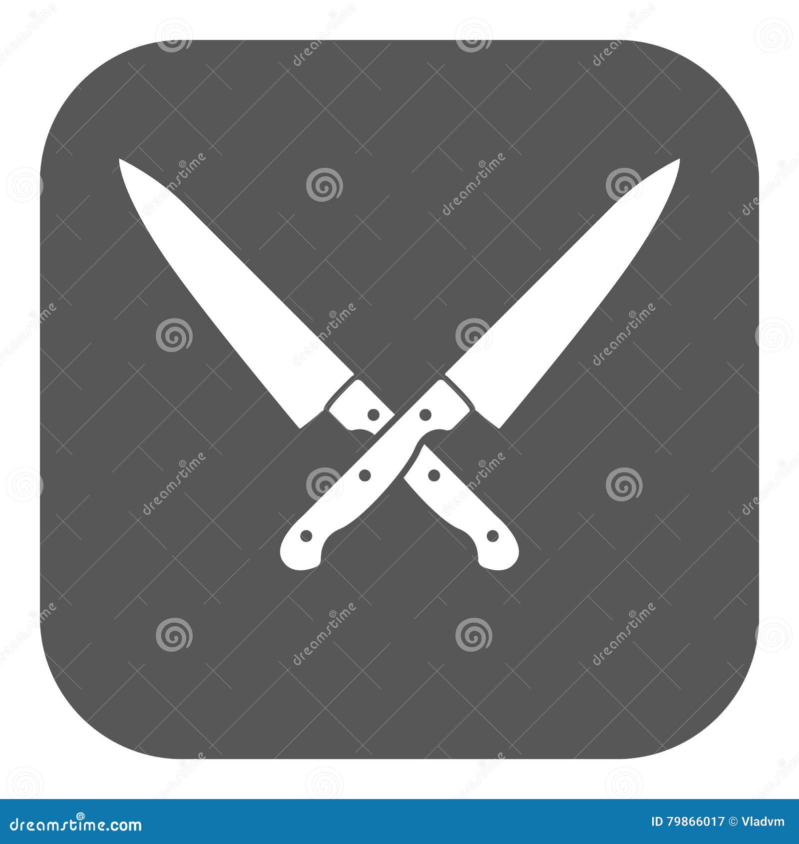 The Crossed Knives Icon. Knife and Chef, Kitchen Symbol Stock Vector ...