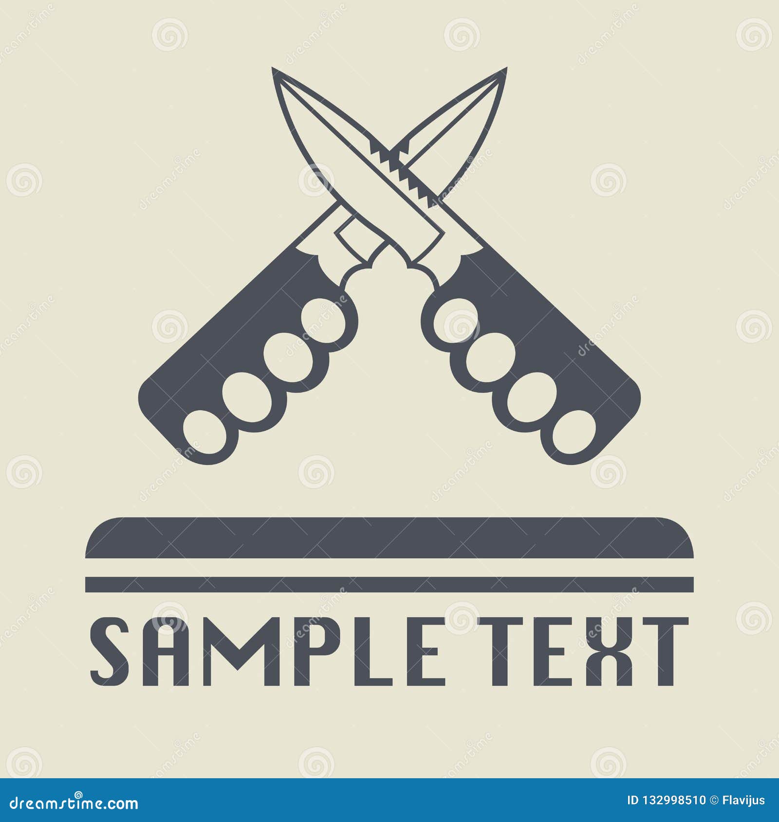 The Crossed Knives Icon or Sign Stock Vector - Illustration of kitchen ...