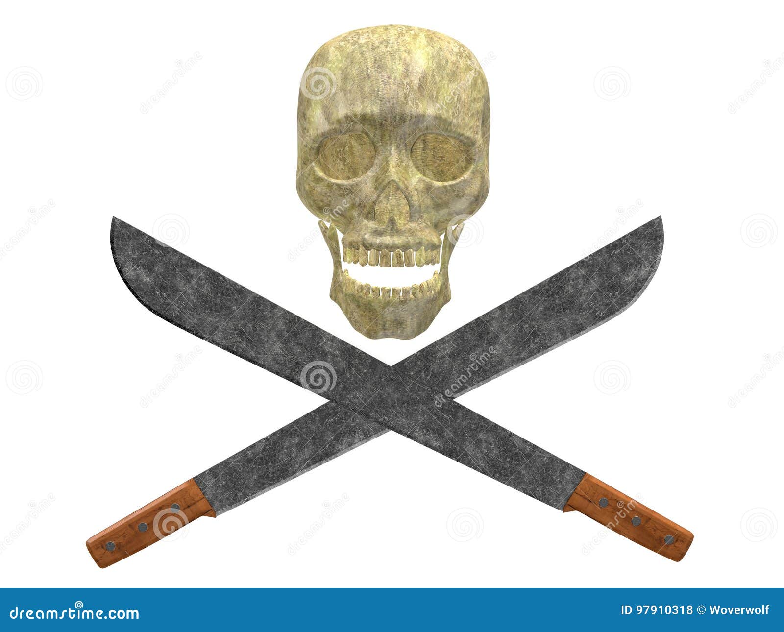 Crossed Machete Sketch Vector Illustration | CartoonDealer.com #198412815