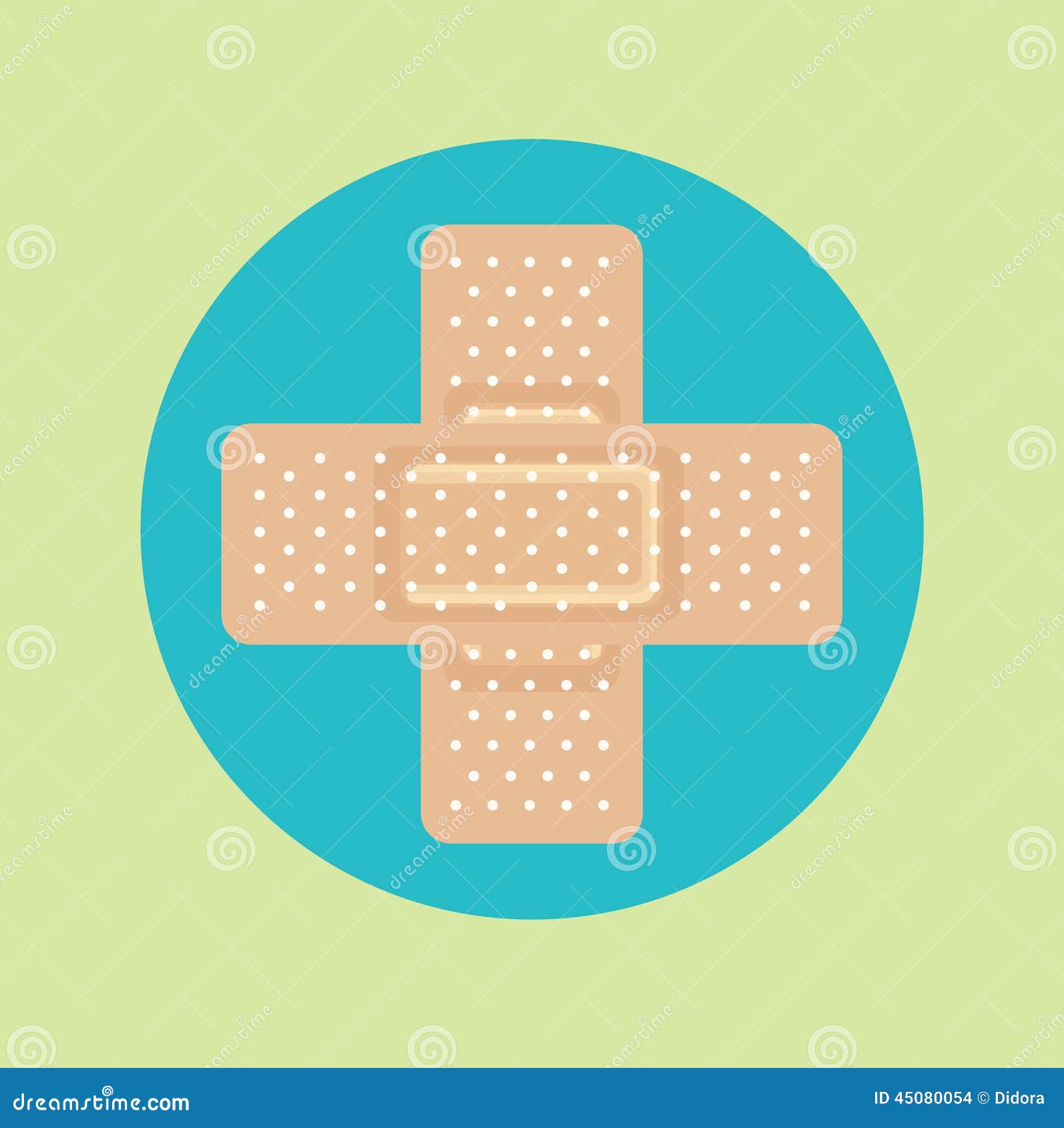 Crossed Medical Plasters Flat Design Vector Stock Vector - Illustration ...