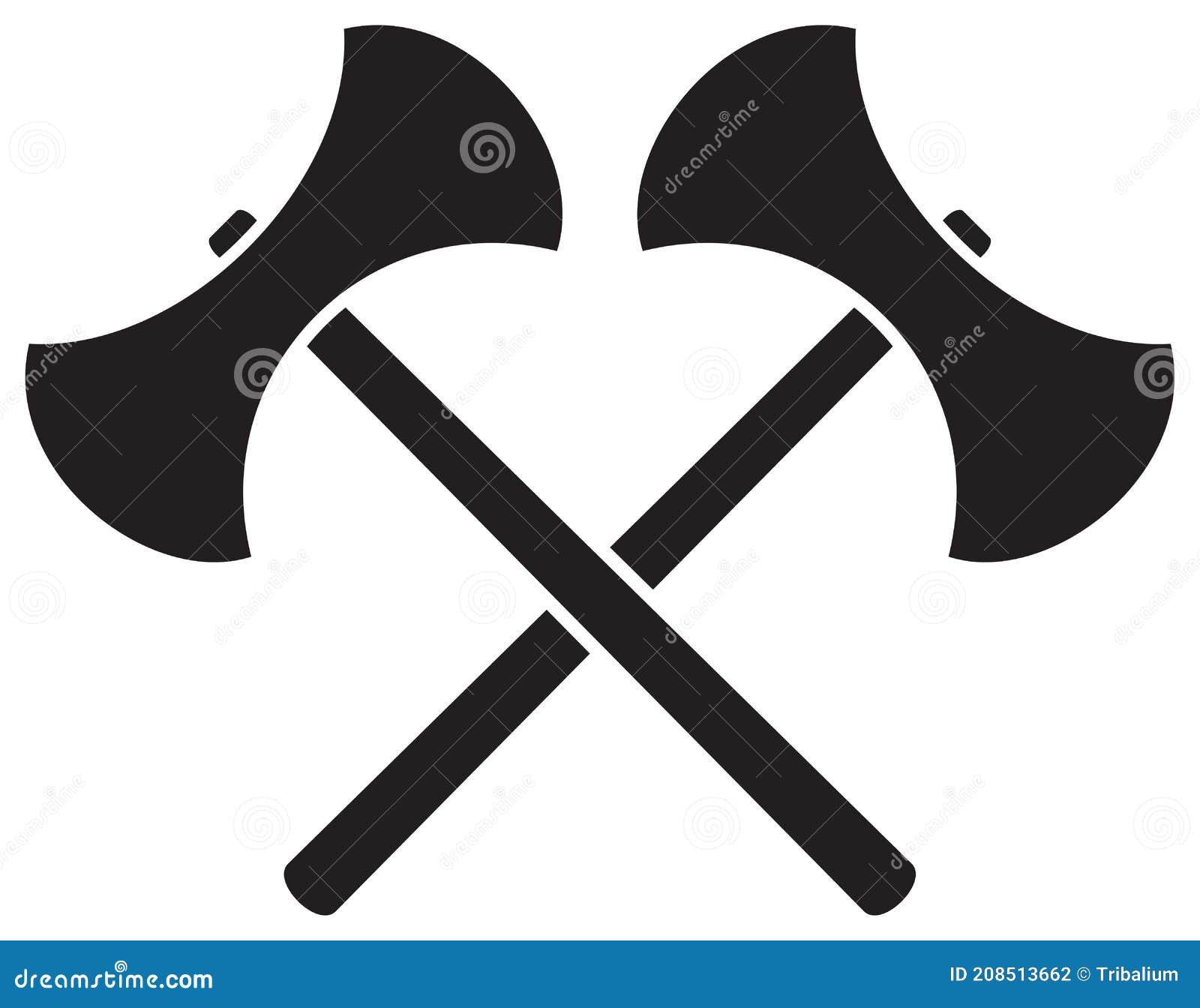 Crossed Medieval Double Edged Axes Vector Stock Vector - Illustration ...