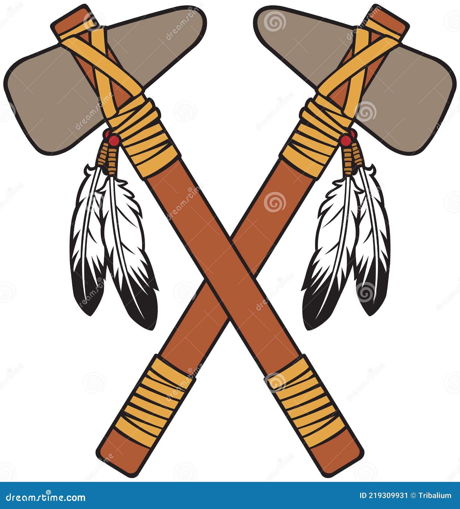 Crossed Native American Tomahawk Vector Stock Vector - Illustration of ...