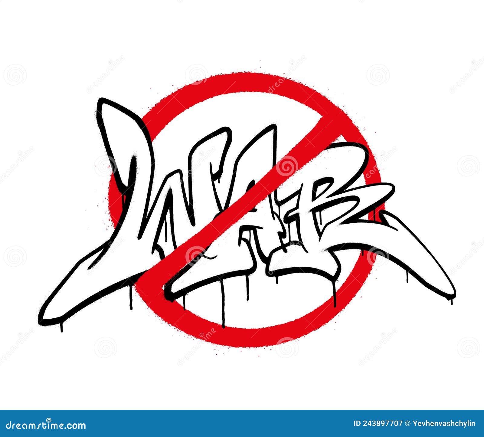 Crossed Out Word War with Black and White Coating. Vector Illustration ...