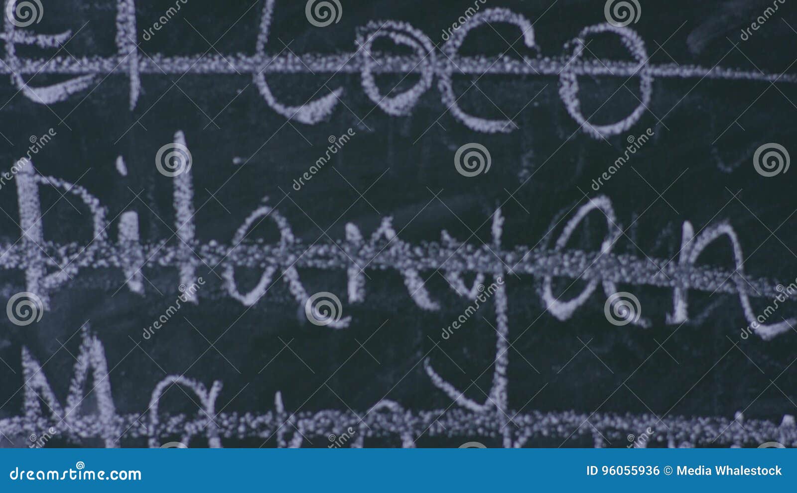 Crossed Out Writing on the Blackboard, Close-up Stock Footage - Video ...
