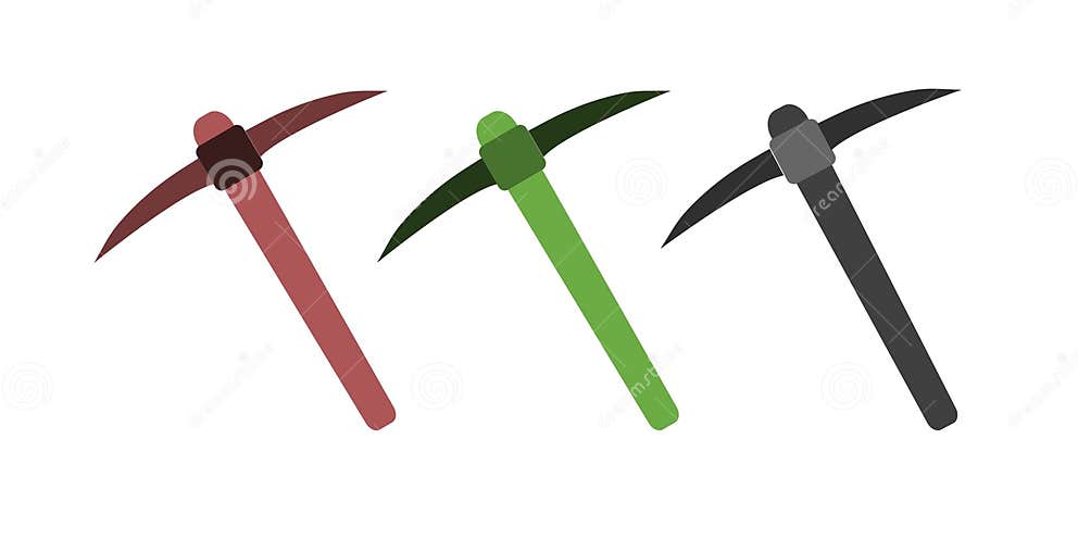 Crossed Pickaxe Vector Icon Element Design Template Stock Illustration ...