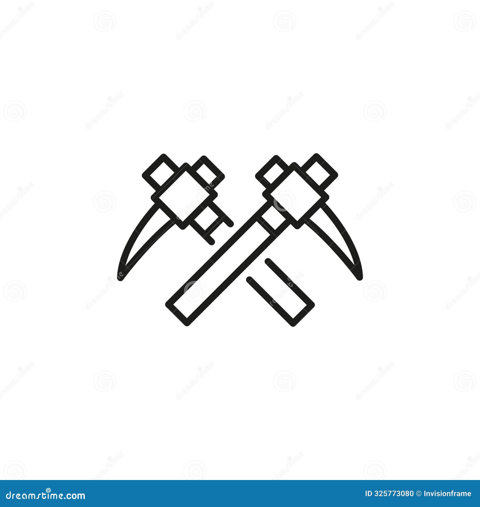 Crossed Pickaxes Tools Sketch Vector Illustration | CartoonDealer.com ... Crossed Pickaxes Tools Sketch Vector Illustration | CartoonDealer.com ...