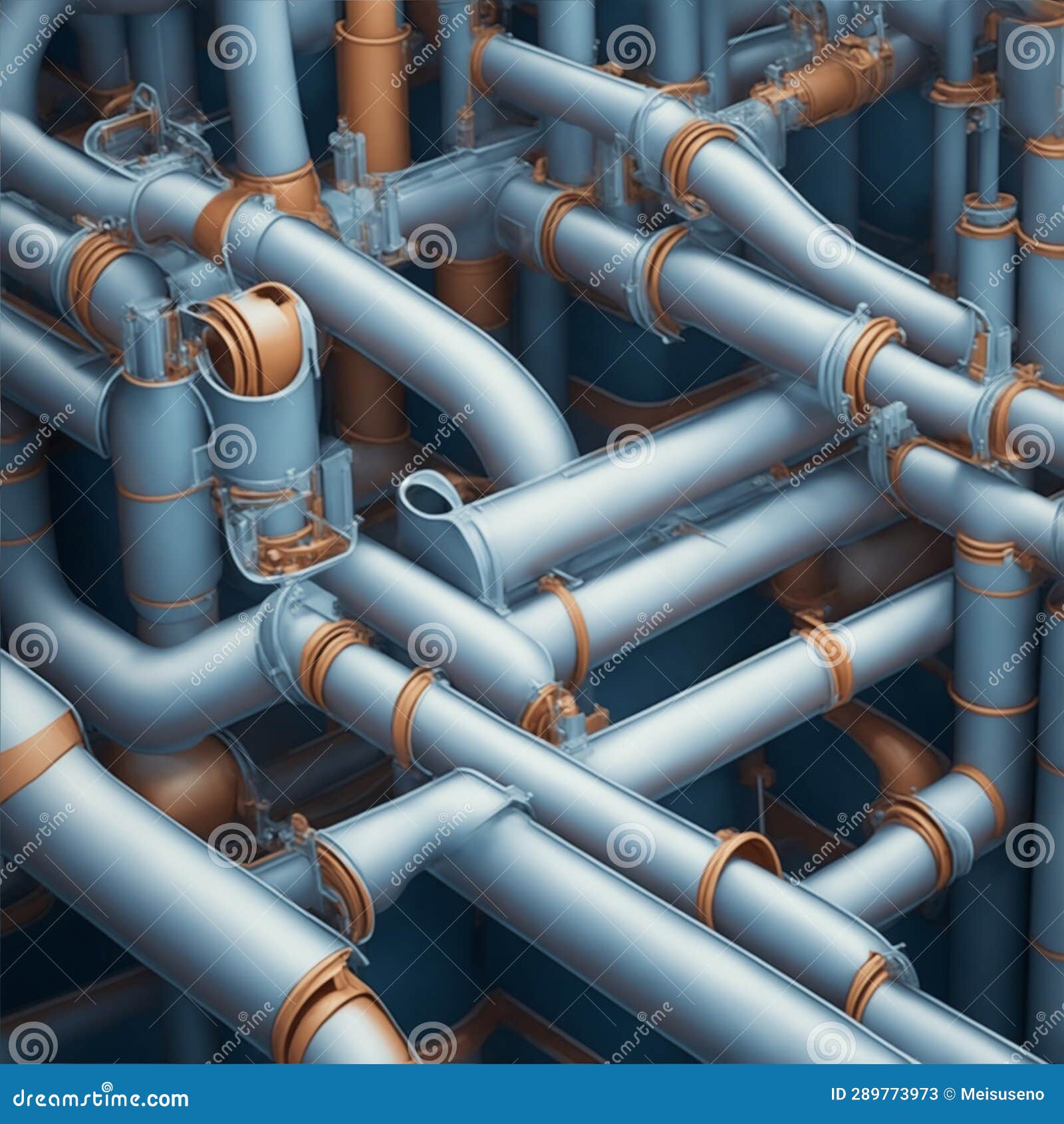 Crossed Pipe System Illustration Stock Image - Image of connect ...