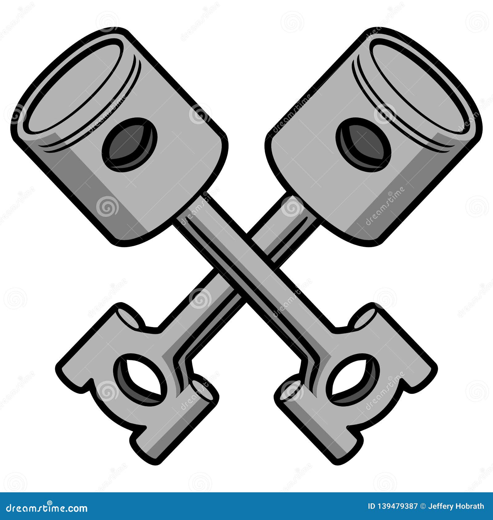 Crossed Pistons Vector Illustration Stock Vector - Illustration of ...