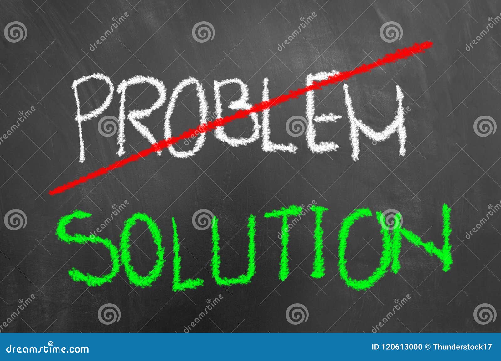 Crossed Problem Green Solution Text on Chalkboard or Blackboard Stock ... Crossed Problem Green Solution Text on Chalkboard or Blackboard Stock ...