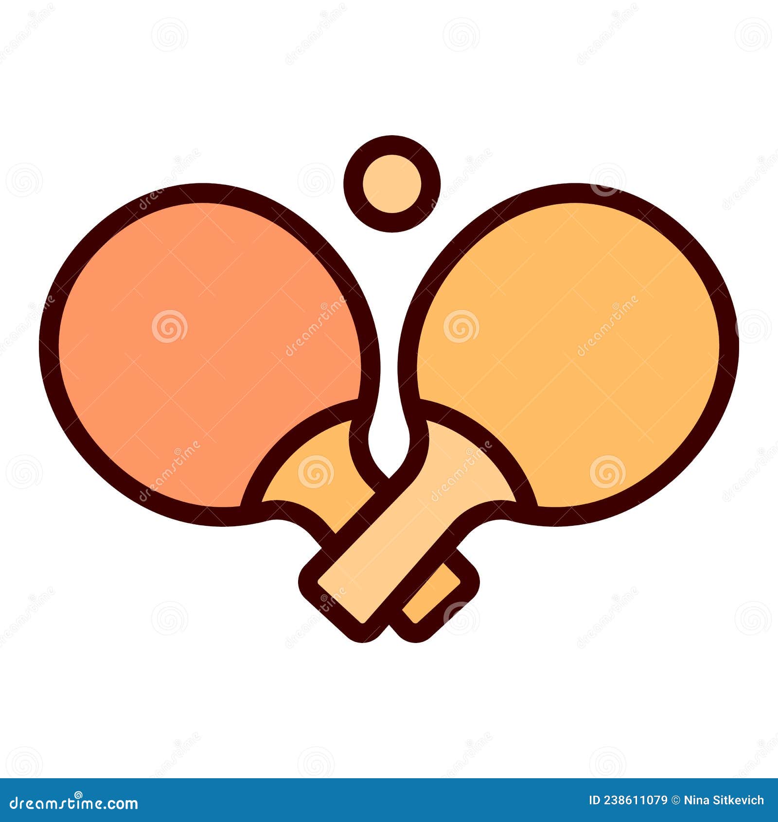 Crossed Racket Icon Outline Vector. Table Tennis Stock Vector ... Crossed Racket Icon Outline Vector. Table Tennis Stock Vector ...