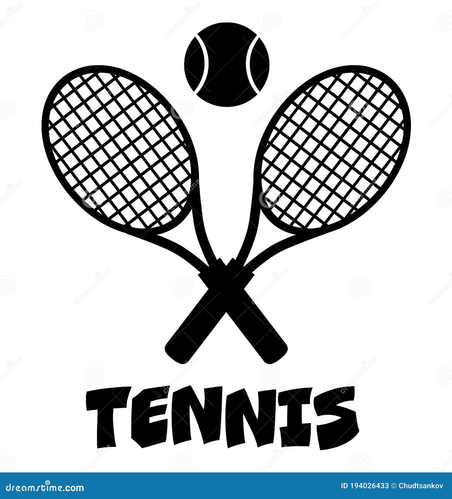 Crossed Racket and Tennis Ball Black Silhouette Stock Vector ... Crossed Racket and Tennis Ball Black Silhouette Stock Vector ...
