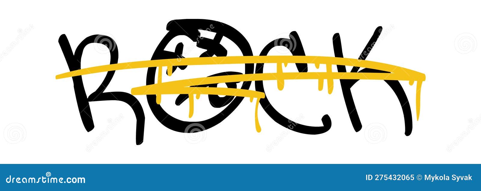 Rock Lettering. Graffiti Vector Collection With Illustrations Of ...