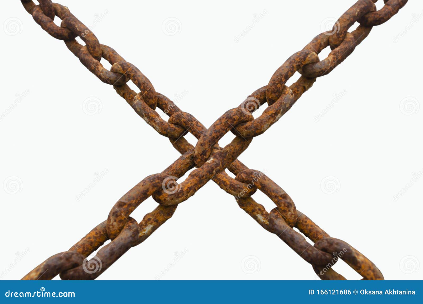 Crossing Chain Isolated on White Background Stock Photo - Image of ...