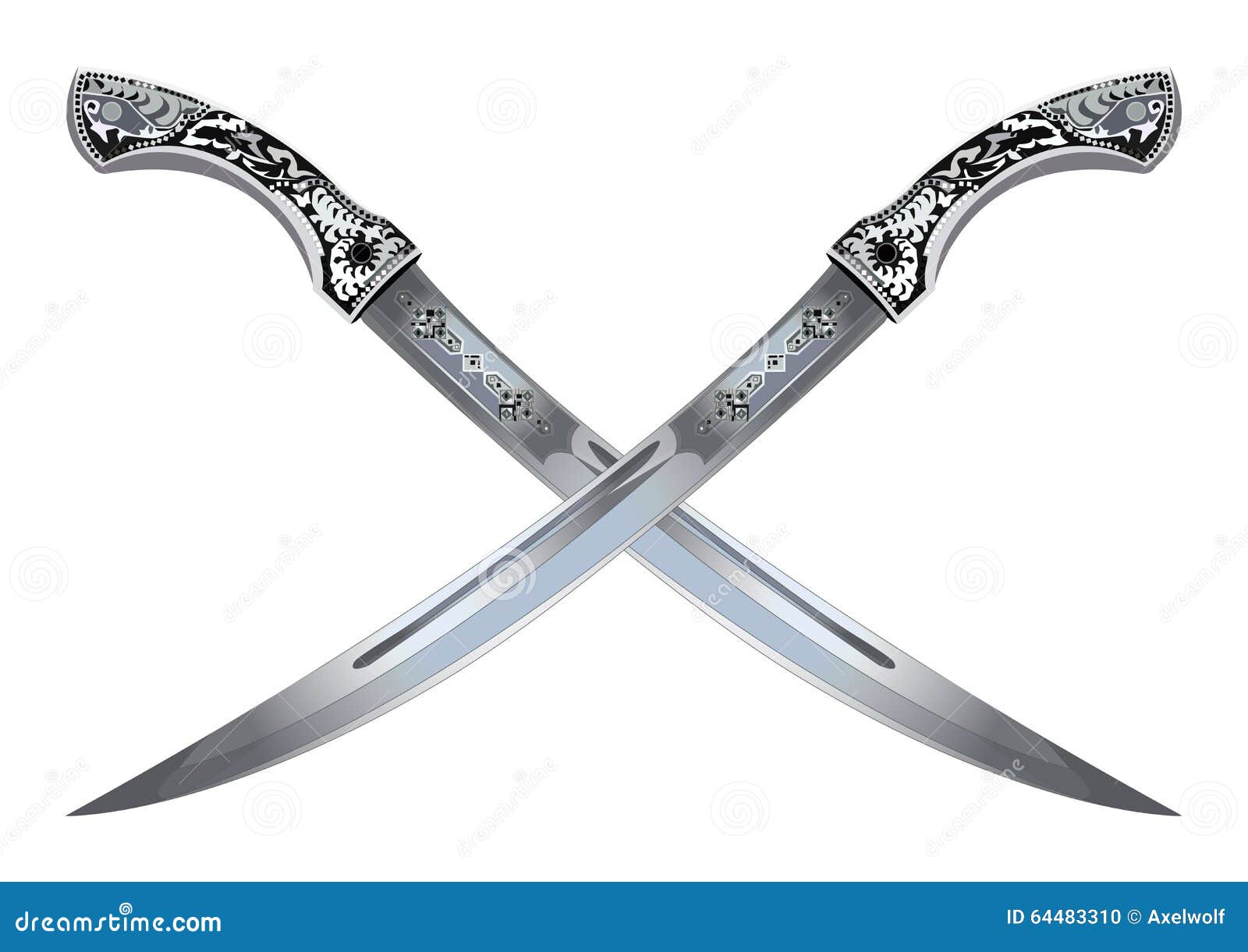 Crossed Scimitars Stock Illustrations – 19 Crossed Scimitars Stock ...