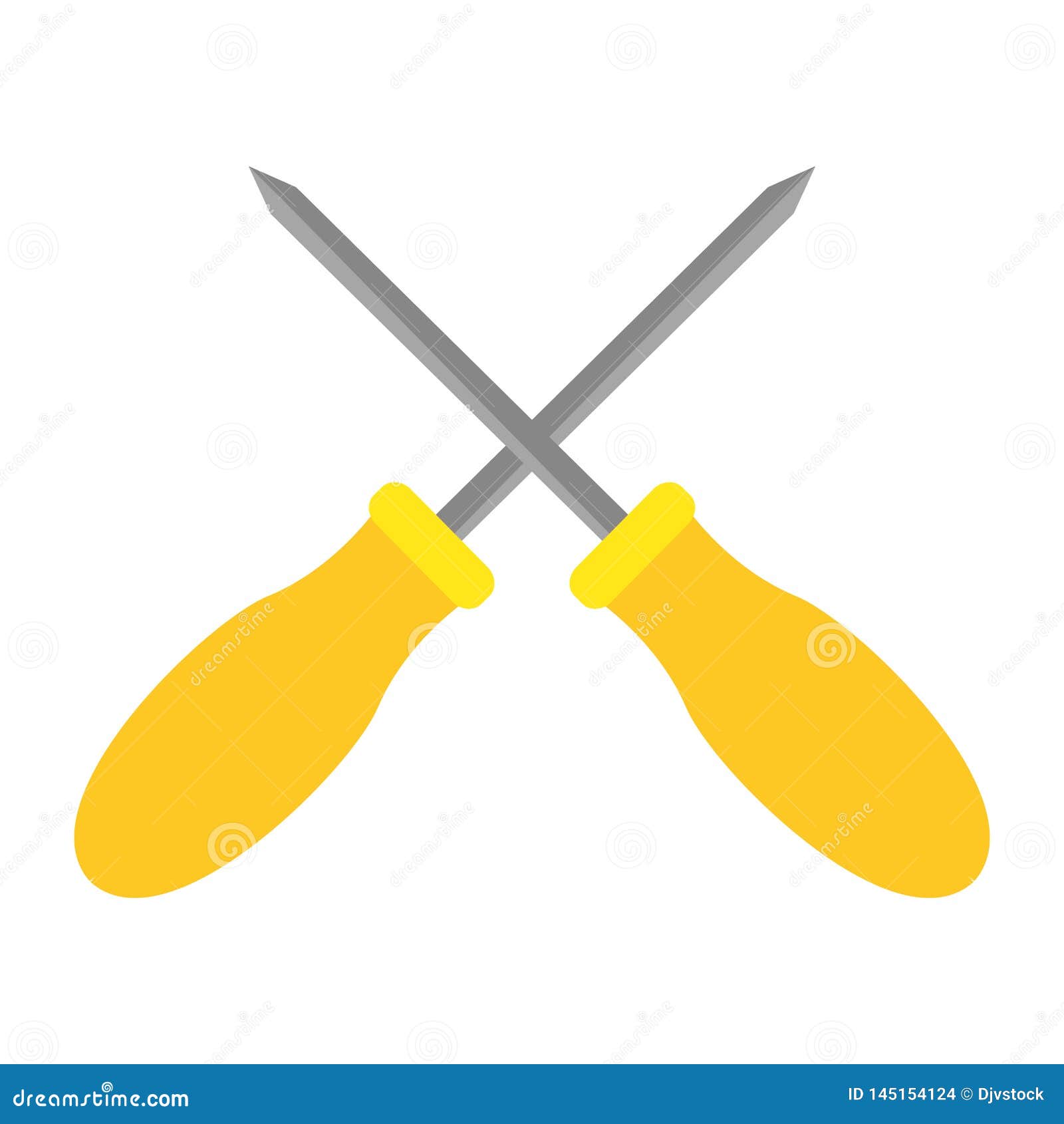 Crossed screwdrivers tool stock illustration. Illustration of ...