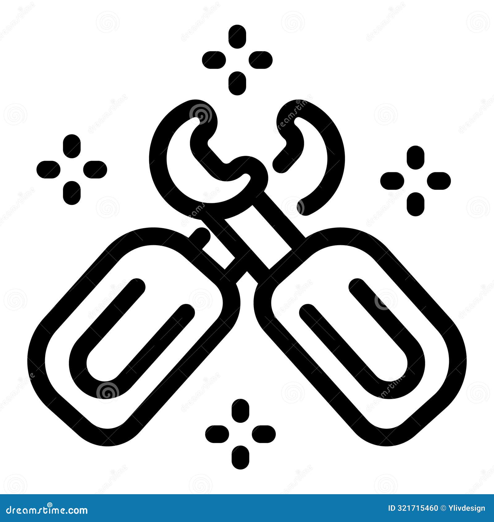 Crossed Screwdrivers with Wrench Forming a Teamwork Concept Icon Stock ...