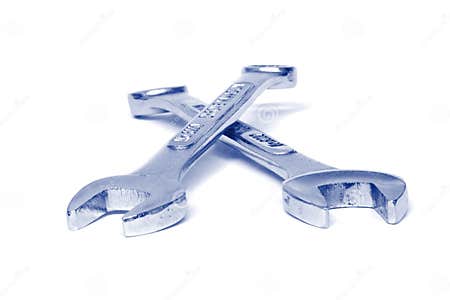 Crossed spanners stock image. Image of tools, tighten, metal - 123417