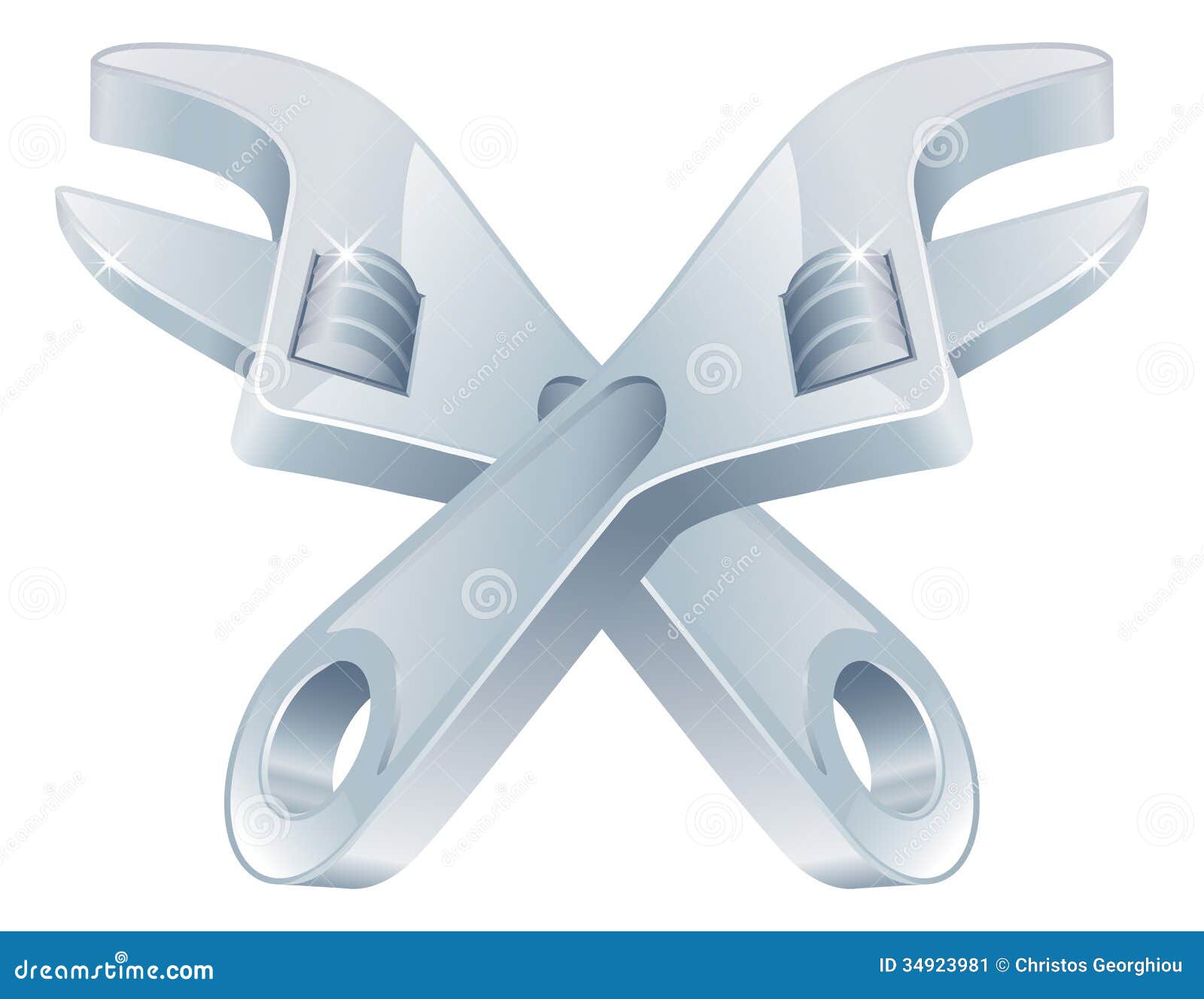 Crossed spanners tool icon stock vector. Illustration of contractor ...