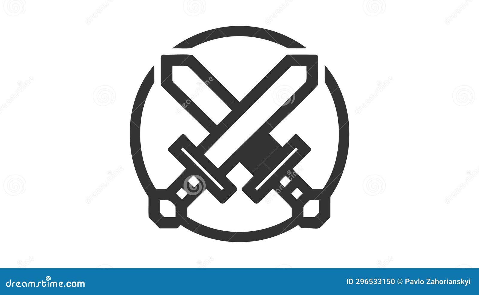 Crossed Swords Icon, Heraldic Weapon Sign Stock Vector - Illustration ...