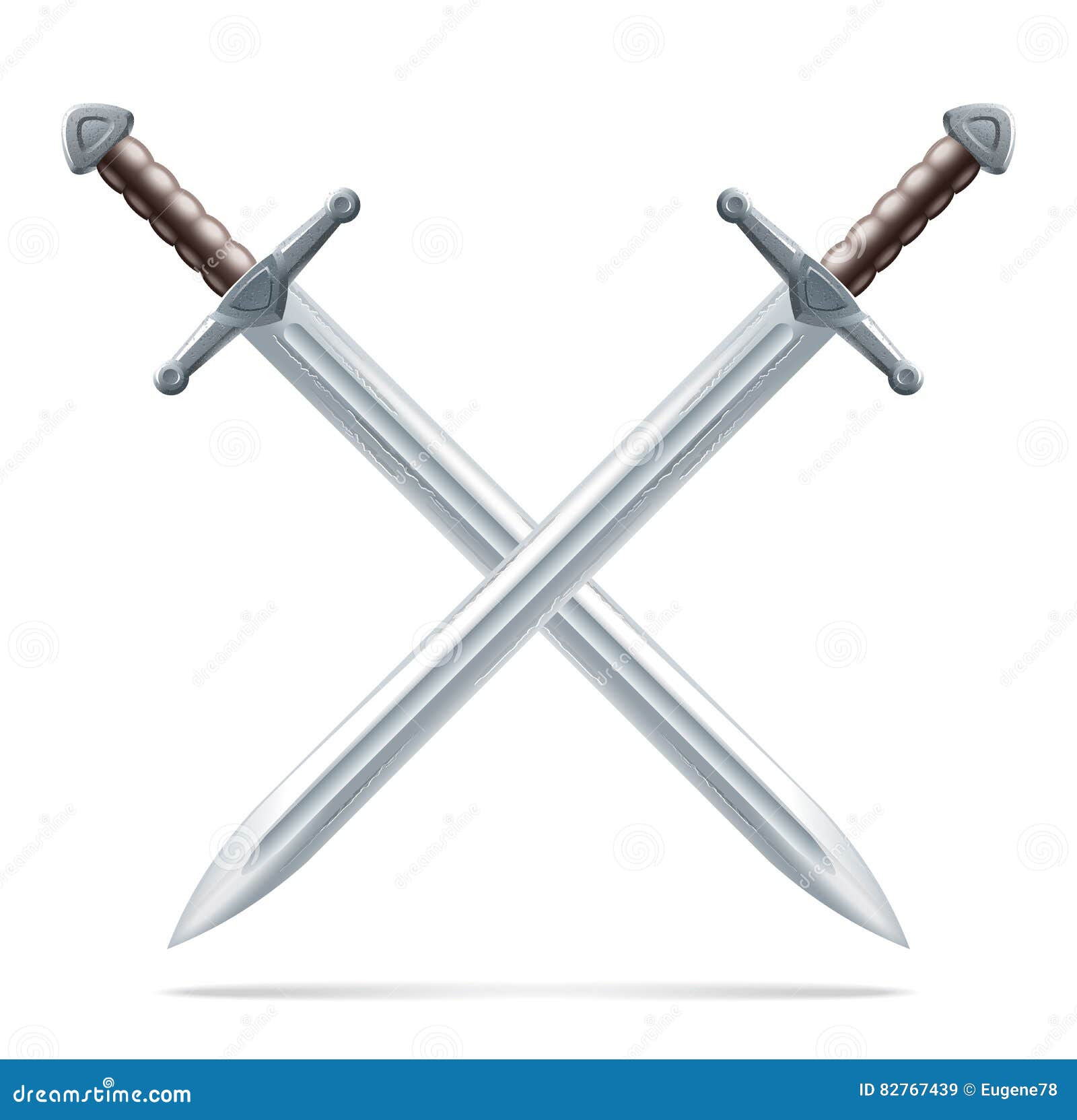 Crossed Swords Illustration Stock Vector - Illustration of cross ...