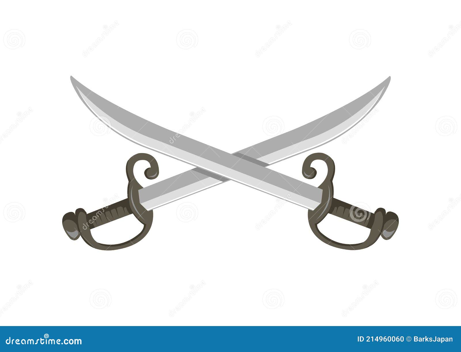 Crossed Swords, Sabers Vector Illustration Stock Vector - Illustration ...