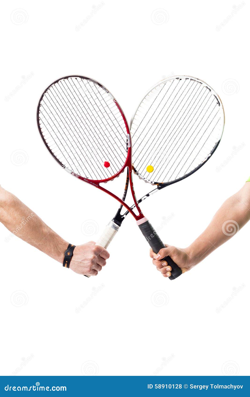 Crossed tennis rackets stock photo. Image of conceptual - 58910128