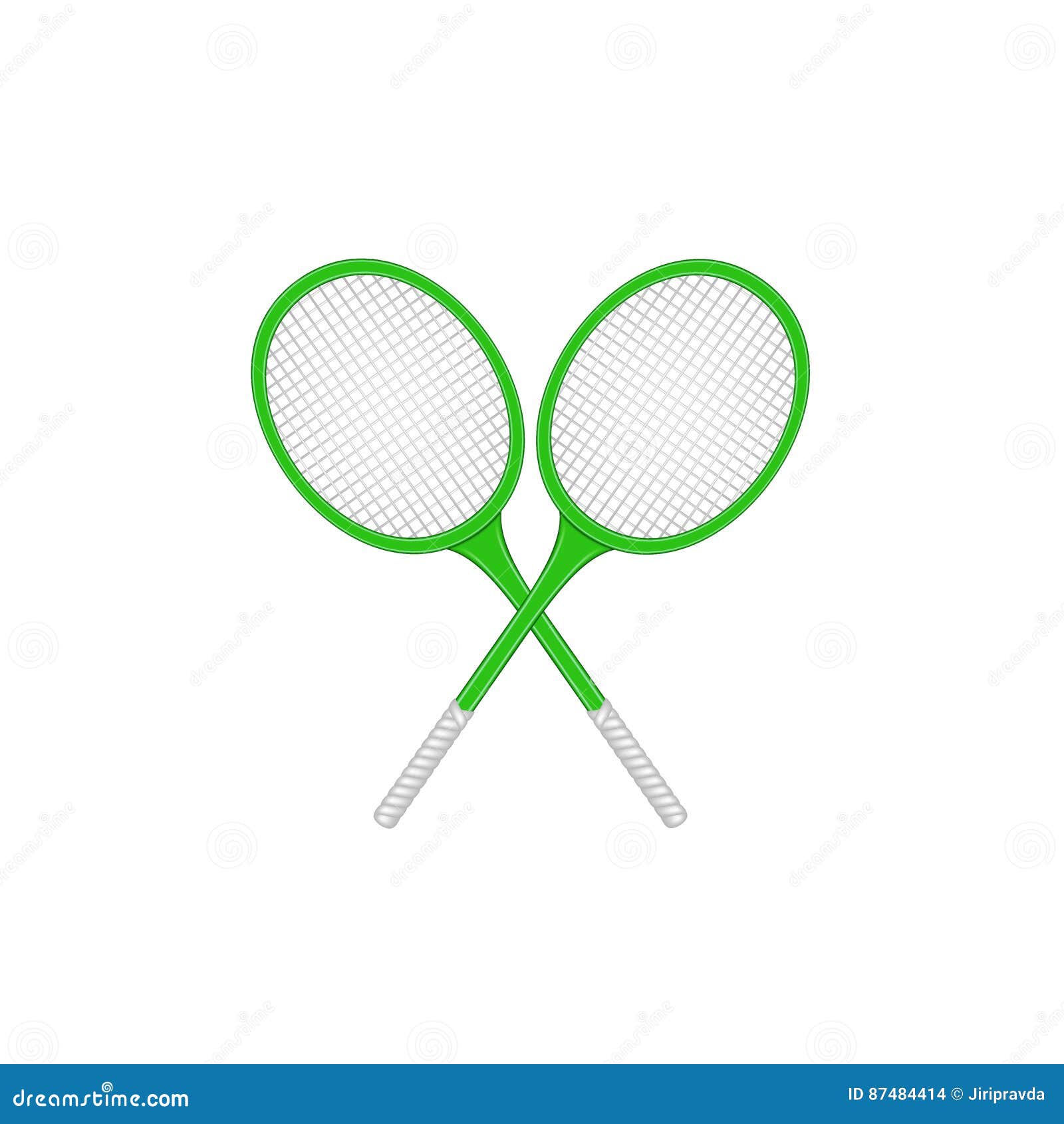 Crossed Tennis Rackets And Ball Icon, Simple Style Vector Illustration ...