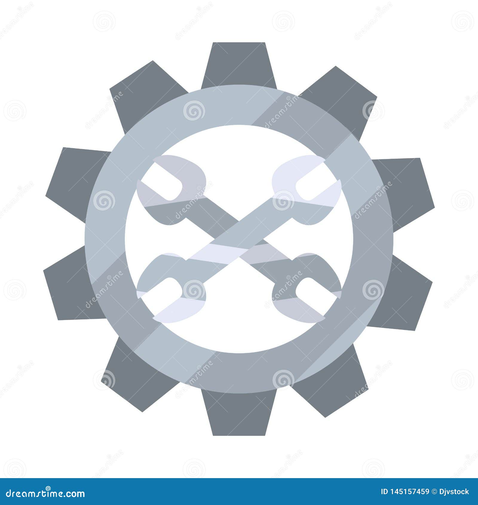 Wrenches gear tool icon stock illustration. Illustration of worker ...