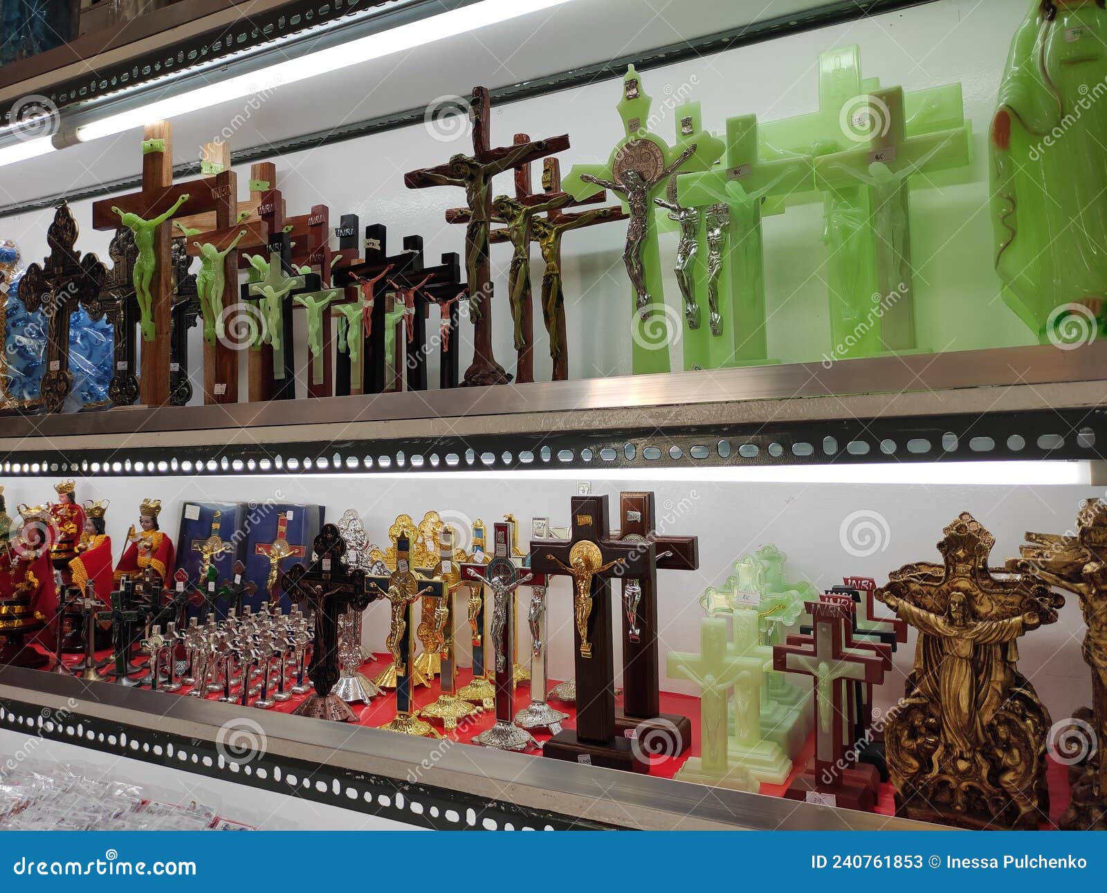 Crosses in the church shop stock image. Image of crosses - 240761853