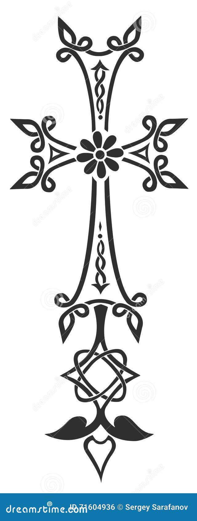Crosses Crucifix. Religious Design Elements Illustration Stock ...