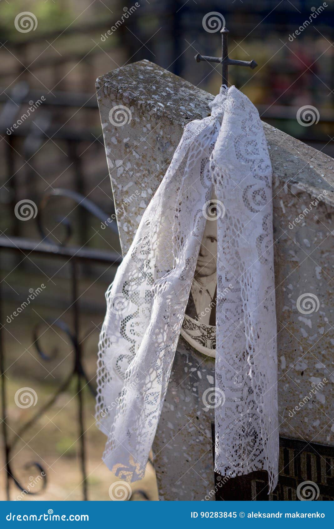 Crosses and Graves in the Cemetery on the Eve of the Holiday Radonitsa ...