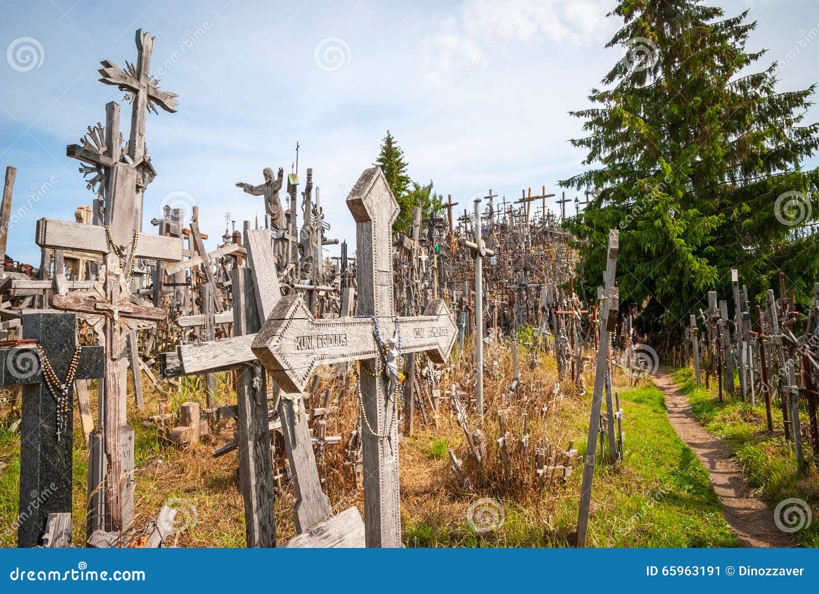 Crosses at the Hill of Crosses, Lithuania Stock Image - Image of ...