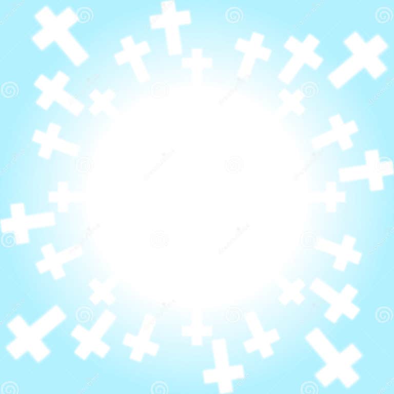 Crosses Light Heaven Border Frame Stock Illustration - Illustration of ...